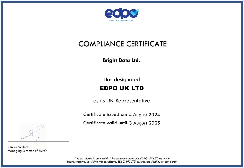 Bright Data GDPR Compliance