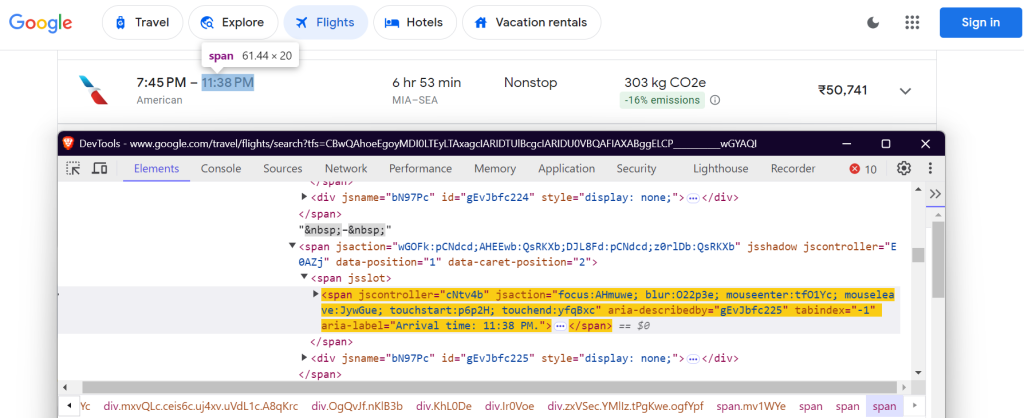 Scrape Google Flights Data with Python Tutorial