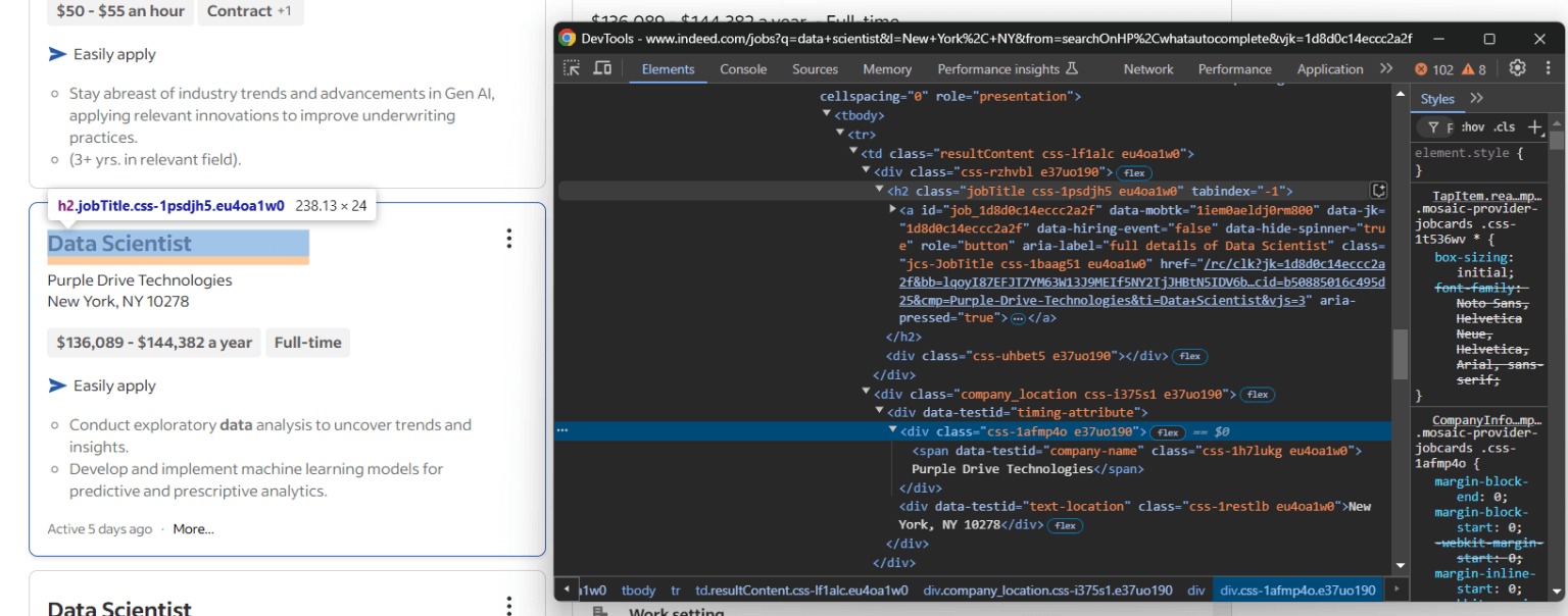 How to Scrape Indeed With Python - Step-By-Step Guide