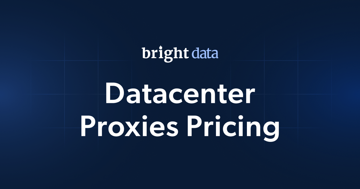 Datacenter Proxies Pricing