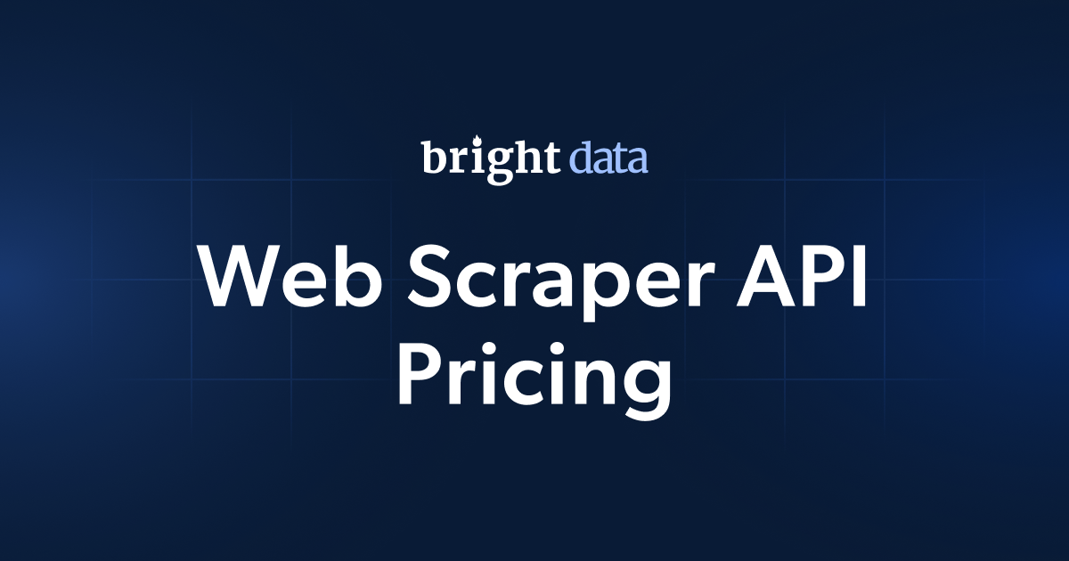 Web Scraper API Pricing Plans