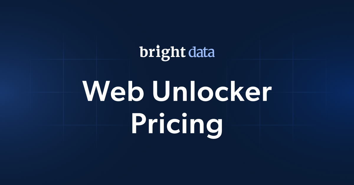 Web Unlocker Pricing Plans