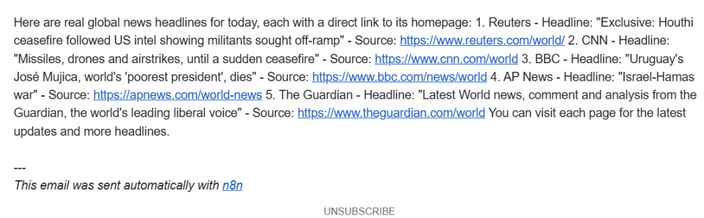 Automated News Feed with n8n, OpenAI, and Bright Data MCP