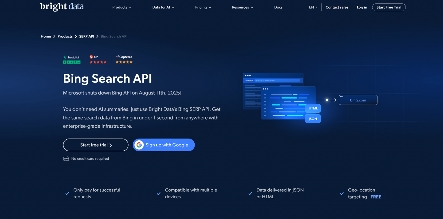 Best Bing Search API Alternatives (2025 Update & List)