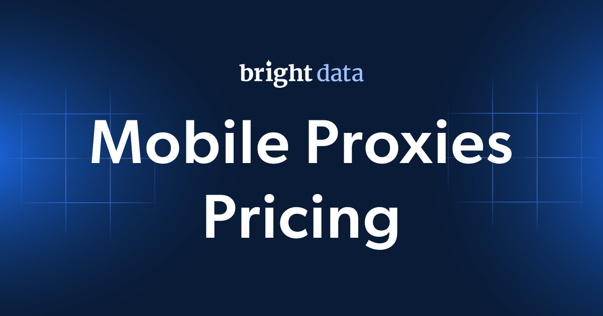 Mobile Proxies Pricing